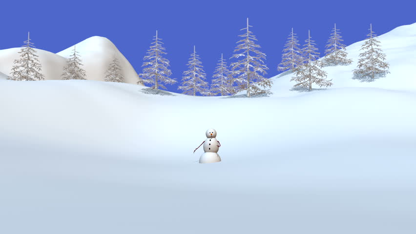 Snowman Snowboarding. Loop Animation. Stock Footage Video 21683005 ...