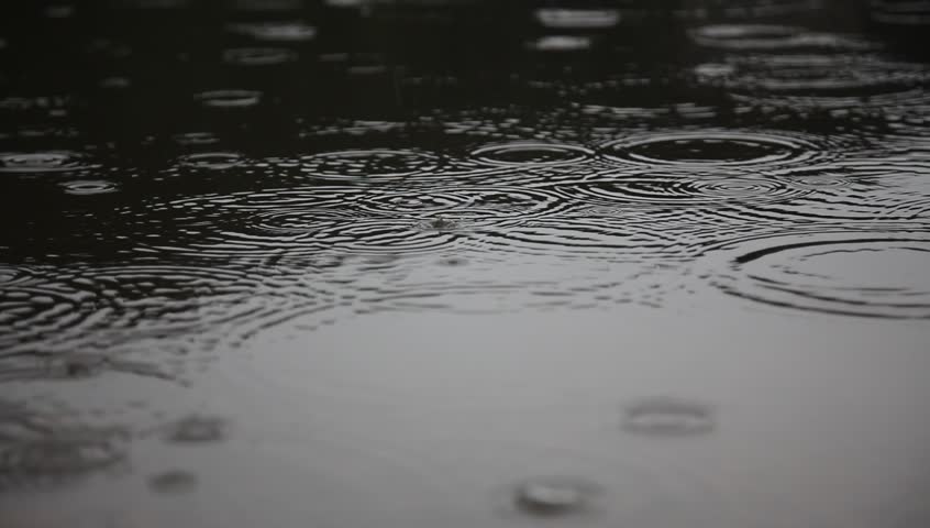 Closeup Footage Rain On Water Stock Footage Video (100% Royalty-free ...