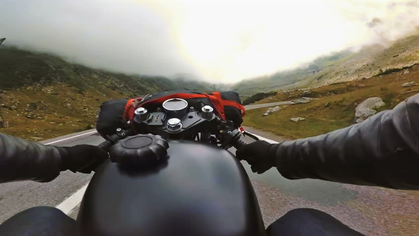 Motorcycle Ride Pov, Road Adventure. Mountain Road. Slow Motion 120 Fps ...