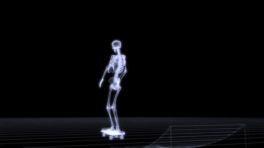 Stock video of xray of human skeleton jumping with | 294535 | Shutterstock