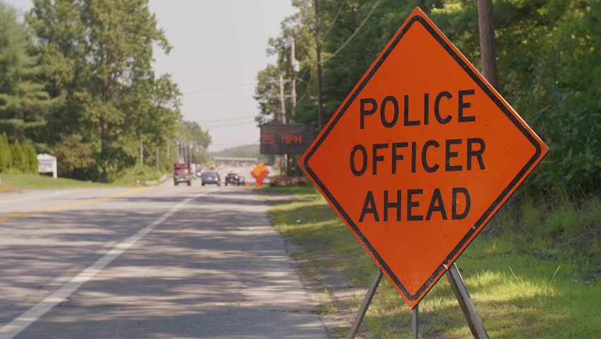 Road Work Ahead Sign Stock Footage Video | Shutterstock