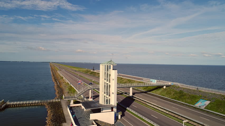 Vlietermonument, A Watchtower At The Dutch Afsluitdijk (enclosure Dam ...