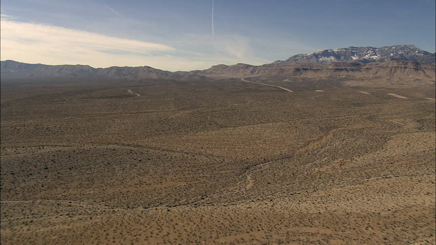 Aerial Of Desert Landscape Bird-eye View Flying Over Large Hill Dry ...