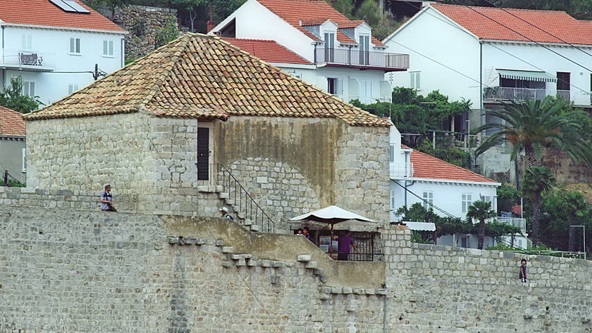 Miniature House With Red Roofs Along The Artificial River Stock Footage ...
