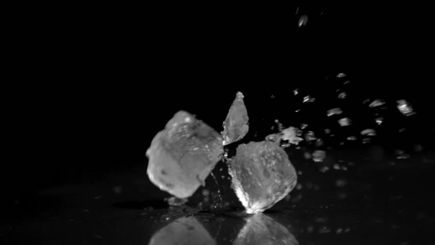 Ice Cube Breaking Splashing Cold Fresh Drink And Food Stock Footage ...