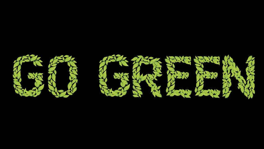 Go Green Leaf Particles 3D Animation - 4K Resolution Ultra HD Stock ...