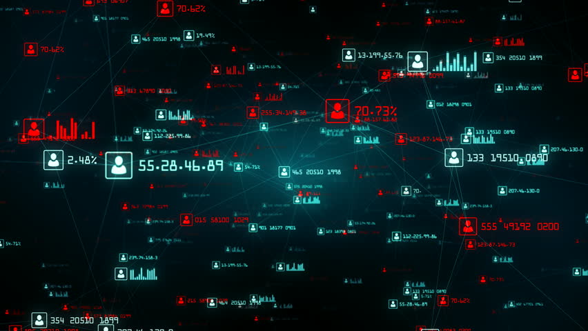 Digital Code Looping Blue Background Stock Footage Video 3378938 ...