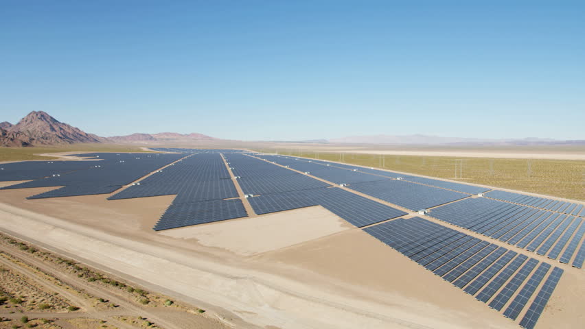 Aerial Desert View Boulder Solar Stock Footage Video (100% Royalty-free ...