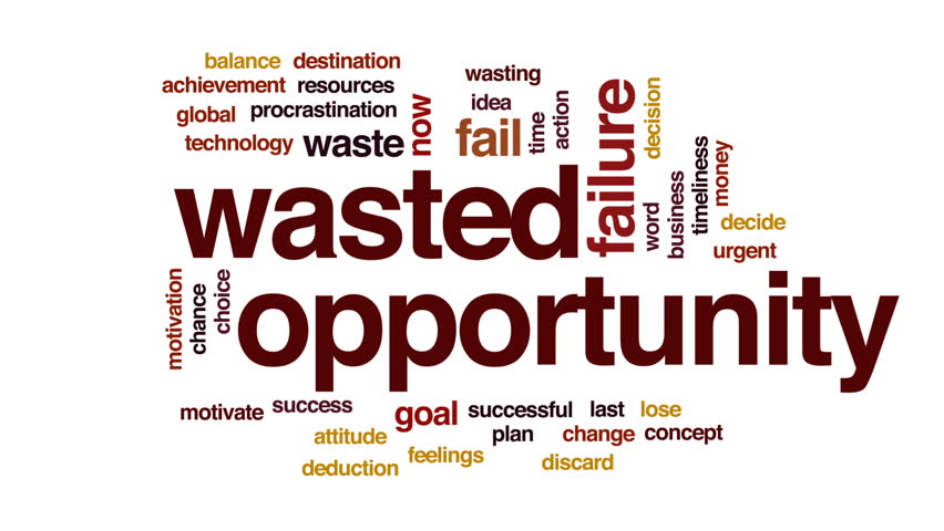 Стоковое видео «Wasted Opportunity Animated Word Cloud,» (абсолютно без ...