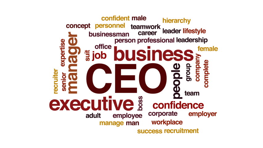 CEO Animated Word Cloud, Text Design Animation. Stock Footage Video ...