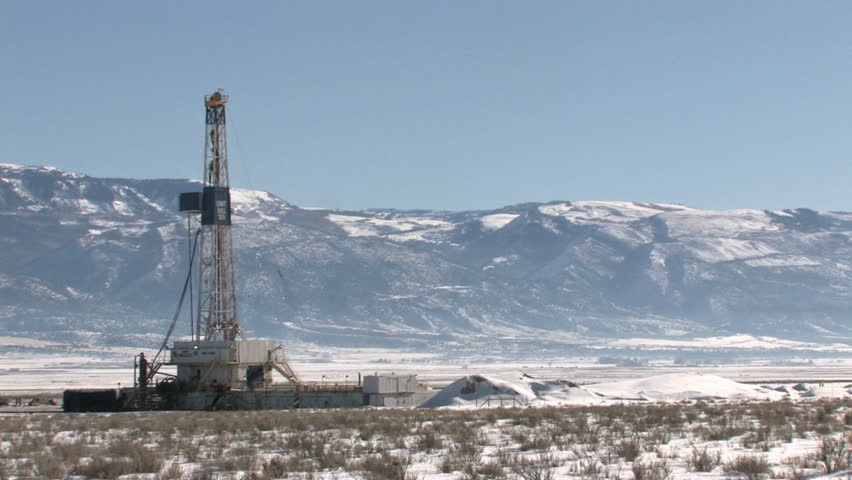 Oil Rig in a Valley Stock Footage Video (100% Royalty-free) 315085 ...