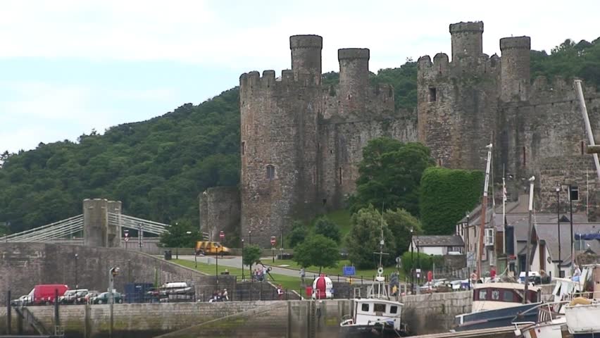 CONWY, GWYNEDD/UK - JULY 15, 2014: Conwy Castle In North Wales. The ...