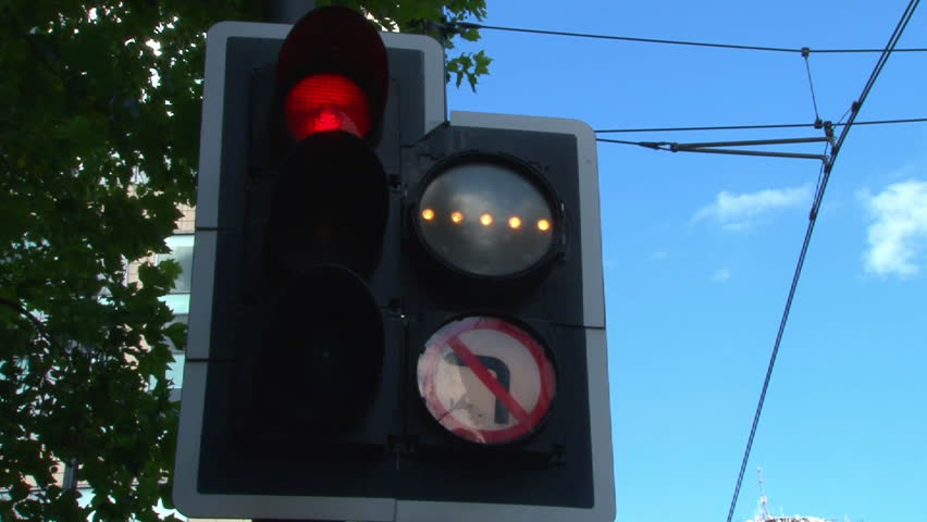 Road Traffic Lights Turn Green Stock Footage Video (100% Royalty-free ...