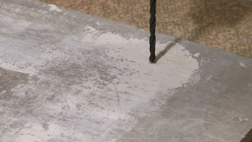 Drilling of an Asbestos-cement Plate. Stock Footage Video (100% Royalty ...