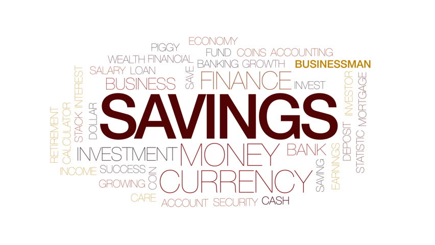 Savings Animated Word Cloud, Text Stock Footage Video (100% Royalty ...