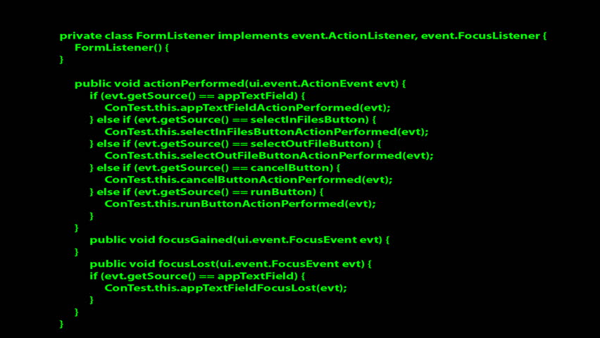 Scrolling Green HTML Coding On Black Background Stock Footage Video ...
