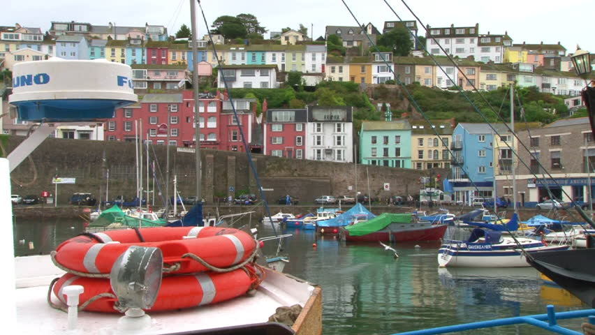 Stock video of brixham, england - circa 2011: harbour | 3192265 ...