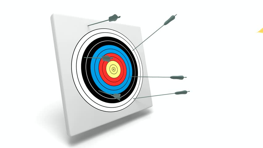 Arrows Putting Into a Target Stock Footage Video (100% Royalty-free ...
