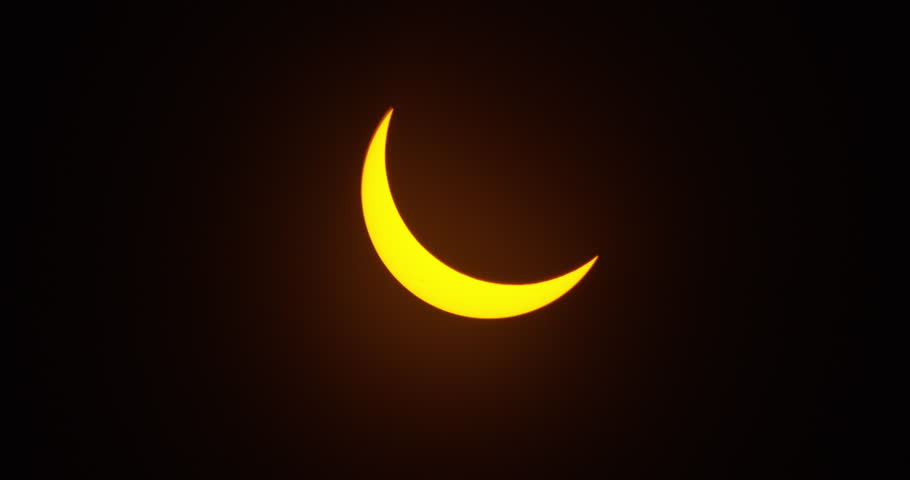 The Moon Covering The Sun During A Solar Eclipse In The Path Of ...