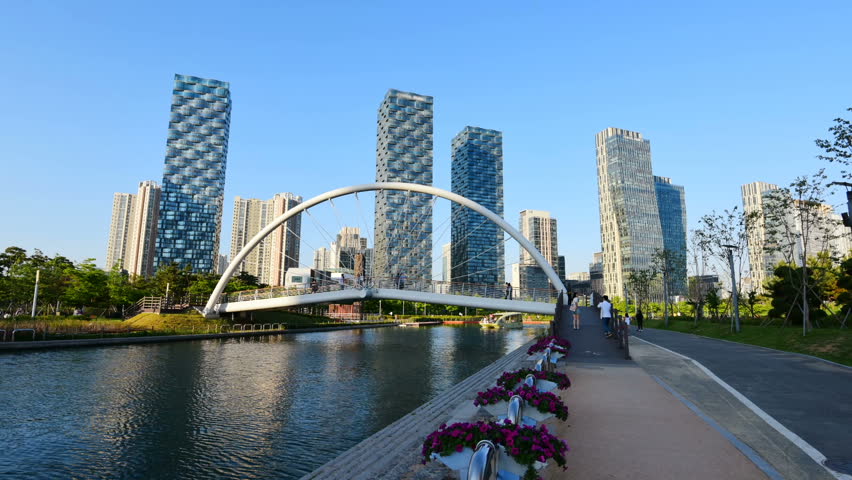Incheon,Central Park In Songdo International Business District , South ...