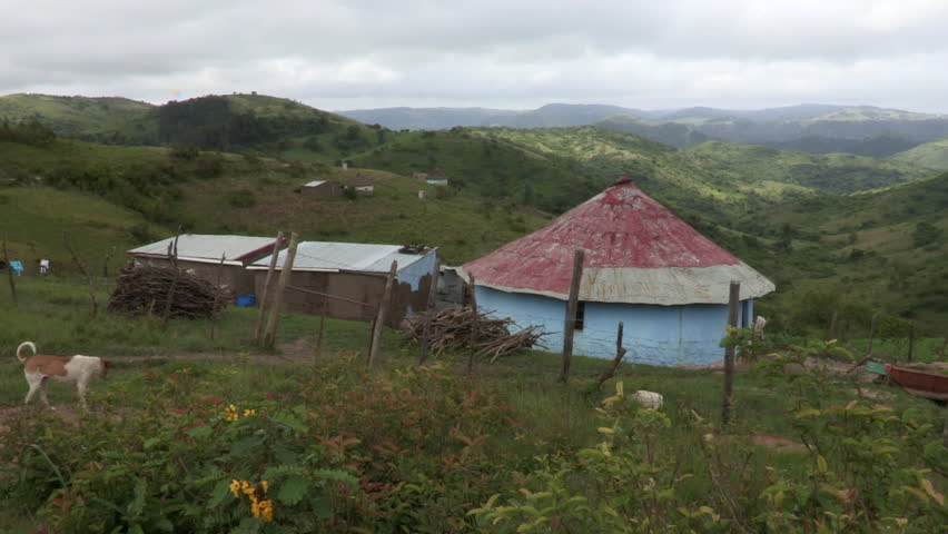 Wide Of A Traditional African Xhosa Village In The Transkei, South ...