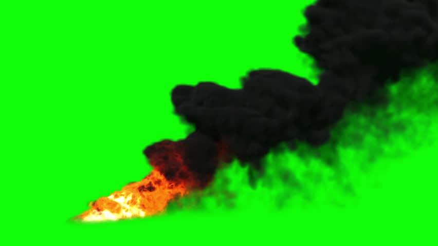 Fire Smoke On Green Screen Stock Footage Video 3334082 | Shutterstock