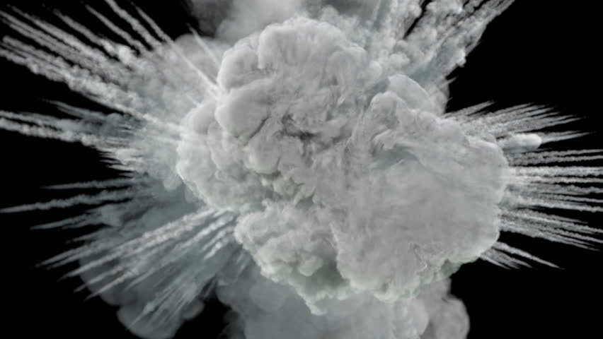 Milk Explosion On Black Background (cg ,slow Motion, With Alpha Matte ...