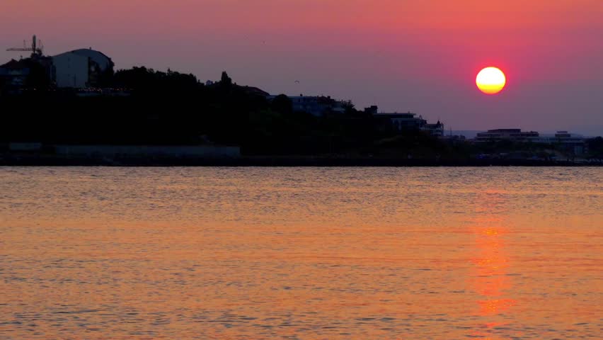 Video stock a tema Beautiful Sunset in Town of (100% royalty free ...