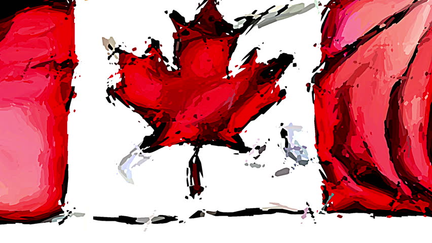 Stockvideo af canadian flag edited in artistic cartoon | 34581775 ...