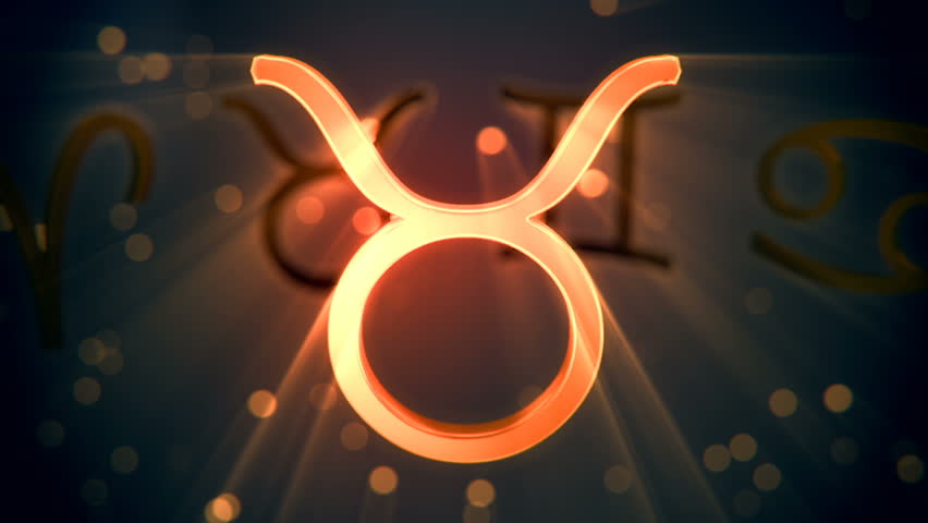 Animation of Taurus Zodiac Sign. Stock Footage Video (100% Royalty-free ...