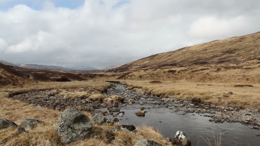 Stock Video Clip of stream on Rannoch Moor Scotland | Shutterstock