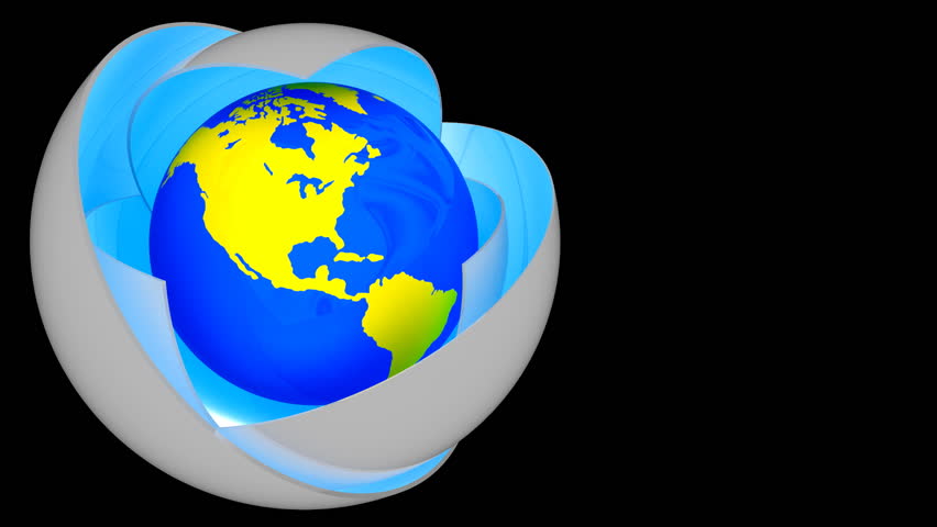 Stock video of the three-dimensional model of the earth | 376555 ...