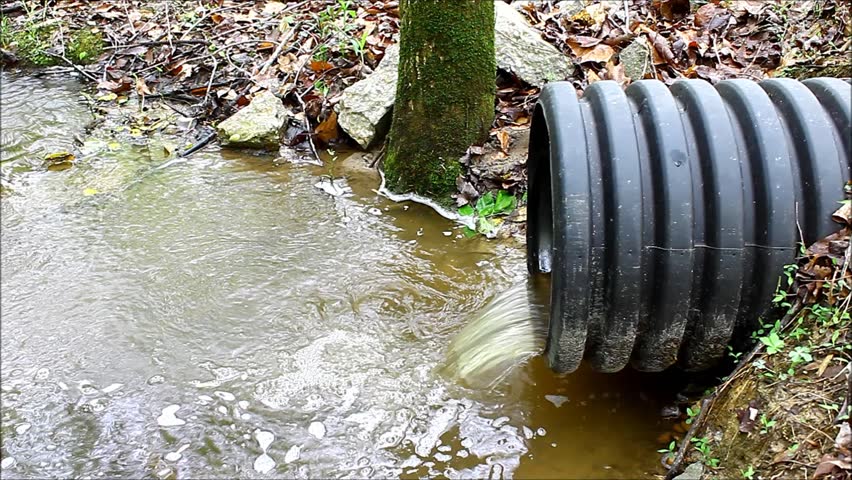 A Waste Water Drainage Pipe Stock Footage Video (100% Royalty-free ...