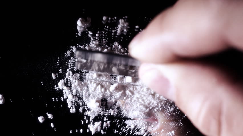 Cutting Cocaine On Mirror Stock Footage Video (100% Royalty-free ...