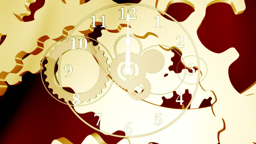 Clock and Gears Animated Background Stock Footage Video (100% Royalty ...