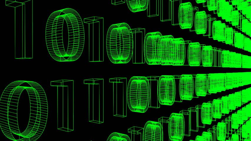 3d Background of Green Binary Stock Footage Video (100% Royalty-free ...