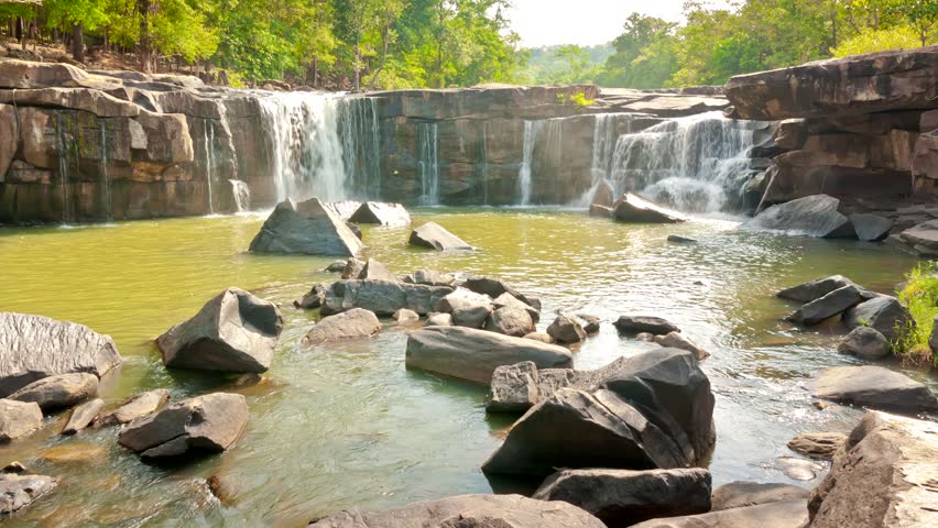 Timelapse Waterfall at Chaiyaphum in Stock Footage Video (100% Royalty ...
