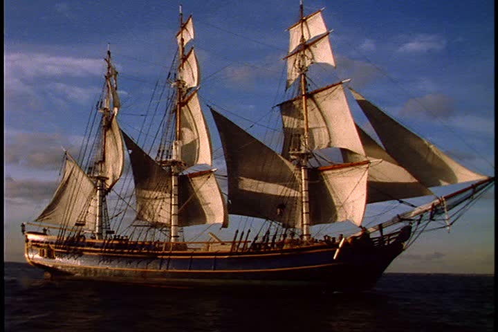 Historical Reenactment Of HMS Bounty Ship On Rhode Island. MS Bounty ...