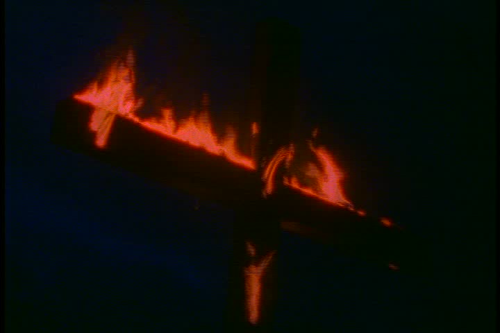 Stock video of cross burning on hill: zoom in | 3948965 | Shutterstock