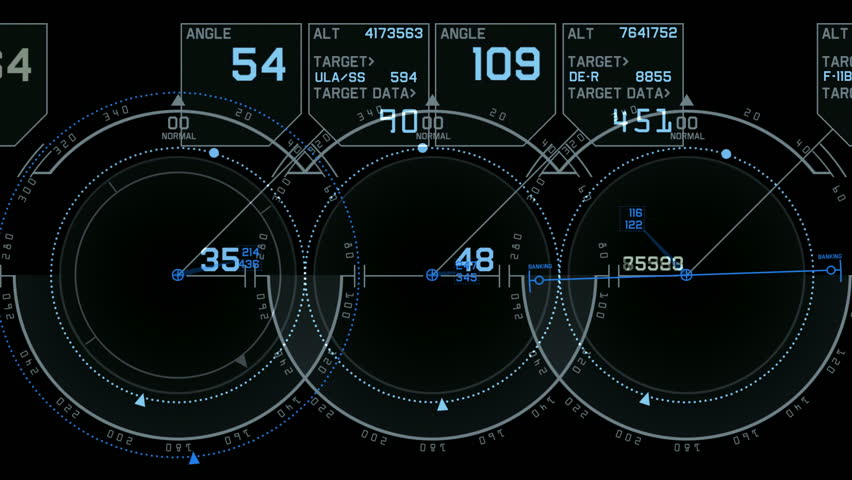 Radar GUI Screen. Computer Generated Seamless Loop Technology Motion ...