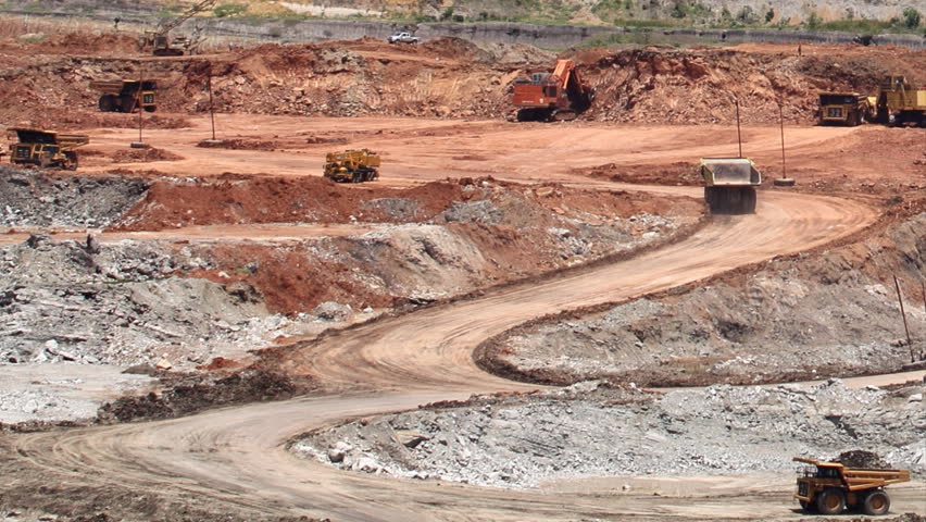 Pan Open Pit Lignite Mine Stock Footage Video (100% Royalty-free ...