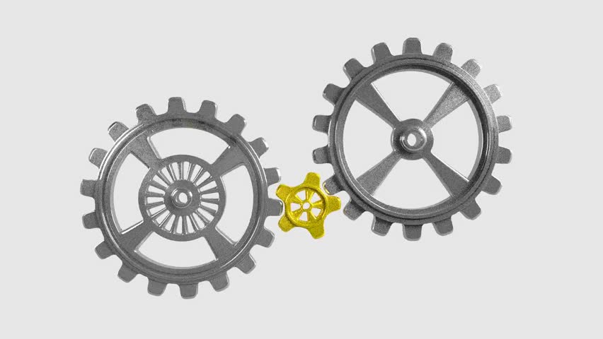 Cogwheels - Animation - Gold Stock Footage Video (100% Royalty-free ...