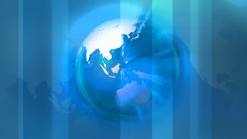 Rotating Globe With Scrolling World Map In Loop Stock Footage Video ...
