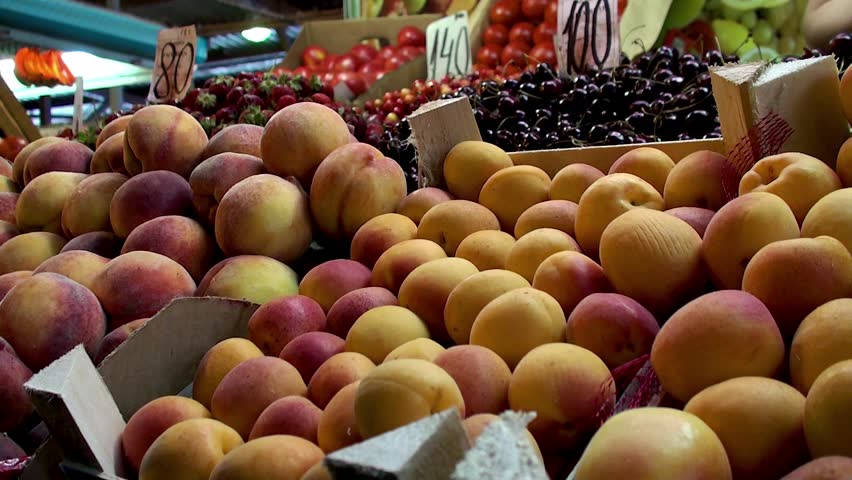 Fresh Fruits in the Farmers Stock Footage Video (100% Royalty-free ...