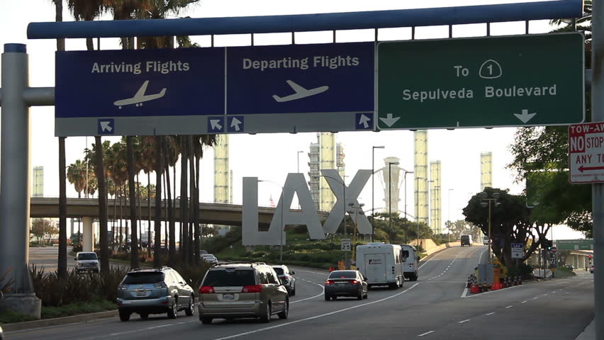 LOS ANGELES - FEBRUARY 17, 2014: Large LAX Sign Greets Visitors To Los ...