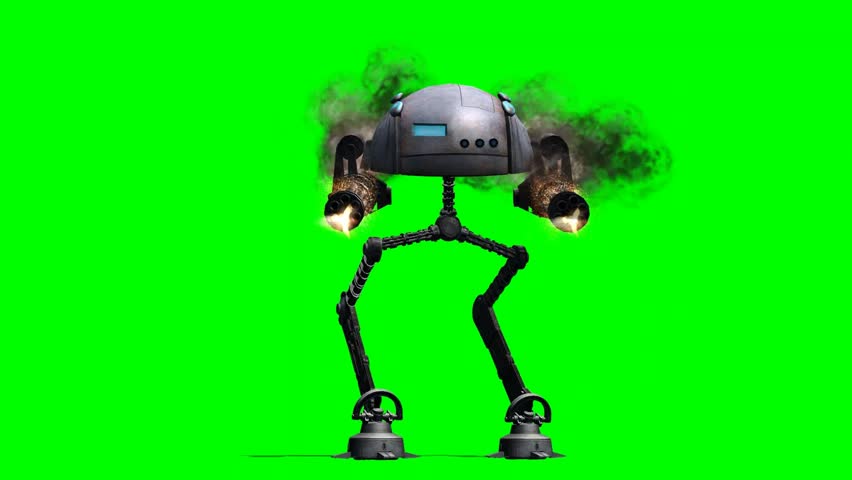 Alien War Robot Green Screen Stock Footage Video (100% Royalty-free ...