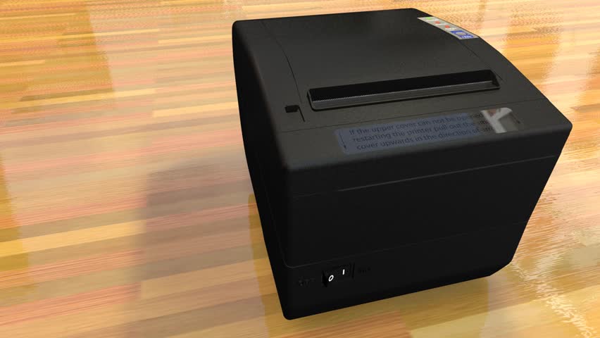Thermal Printer Out of Paper Stock Footage Video (100% Royalty-free ...