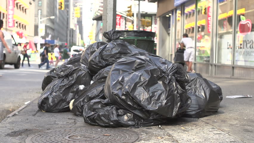 Gross Trash In A Trash Bag Stock Footage Video 8243758 | Shutterstock