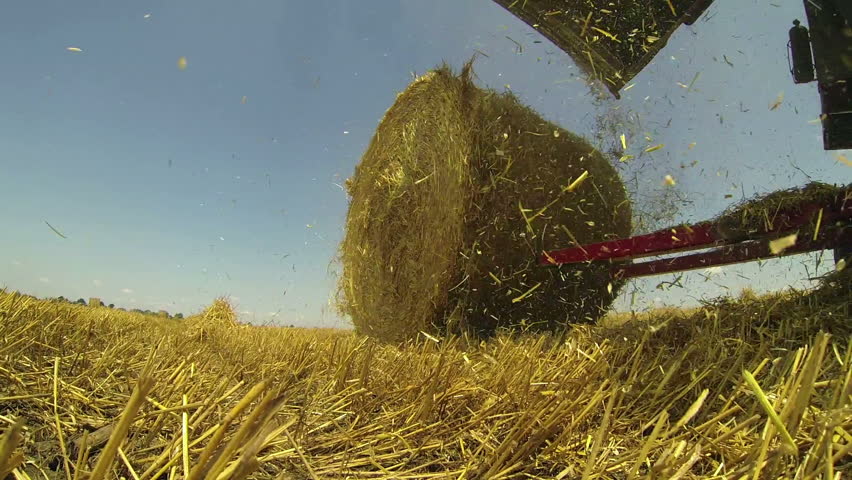 Hay Baler in Action. Farmer Video de stock (totalmente libre de ...