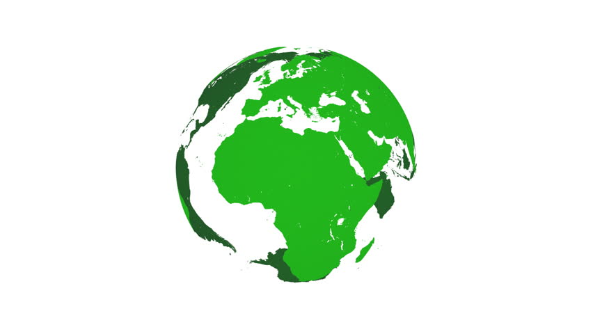 Animation Of A Green Earth Ecologycal Planet. Stock Footage Video ...